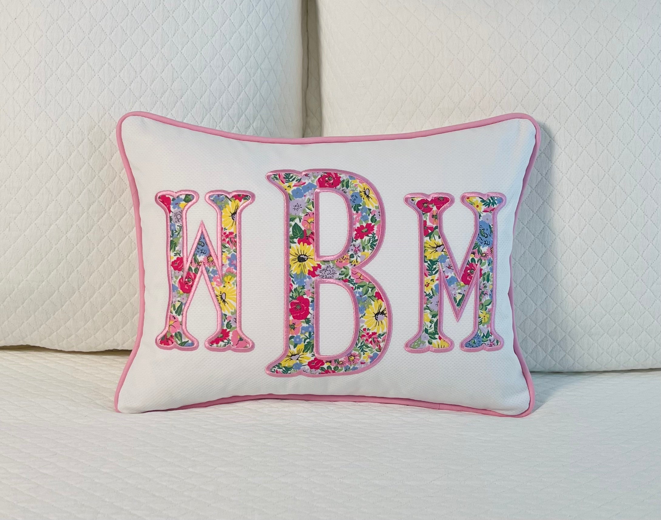 Liberty of London Appliqué Monogram Pillow Cover – Stephanie Miller Designs