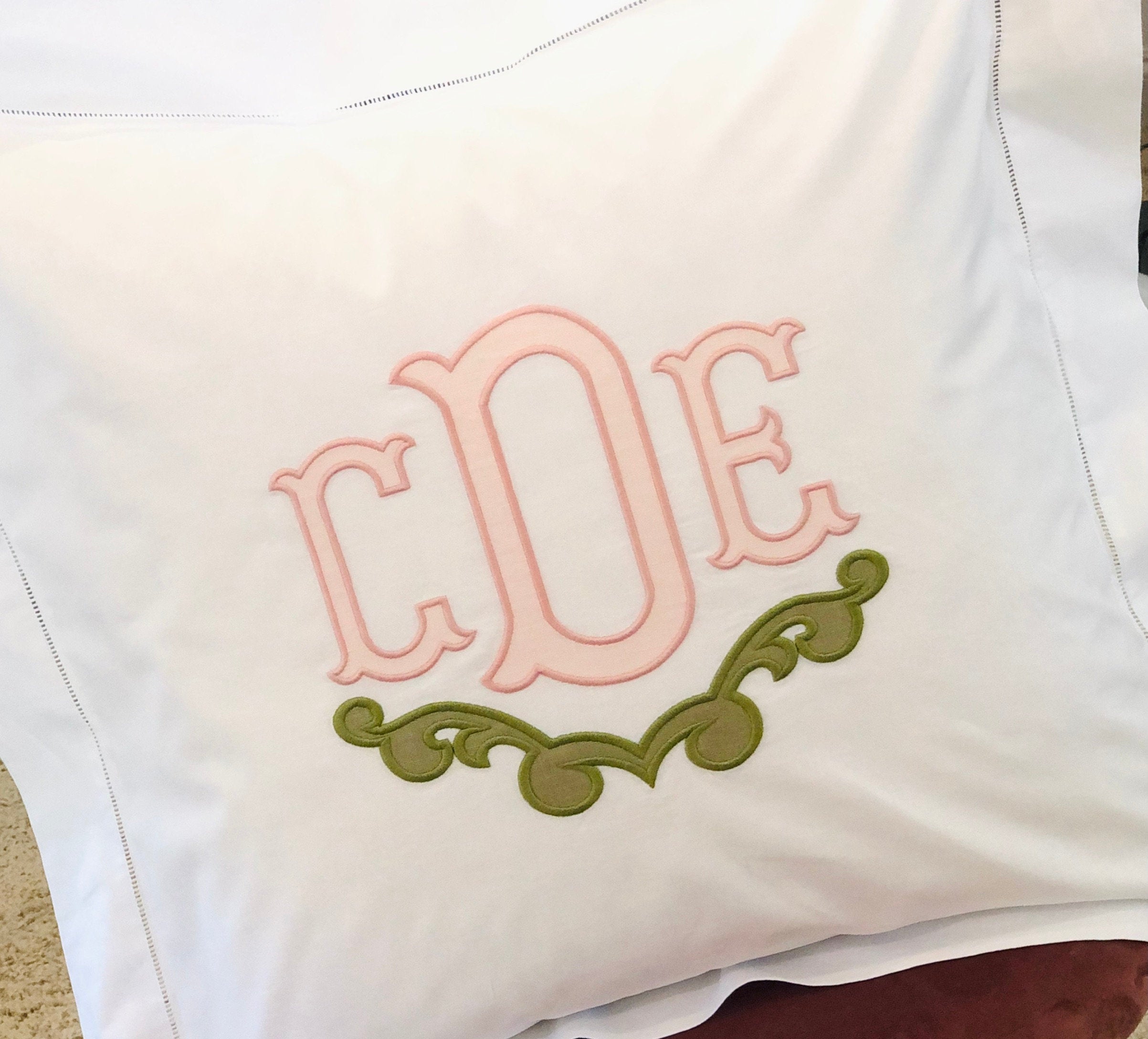 Hemstitched Linen Euro Sham – Stephanie Miller Designs